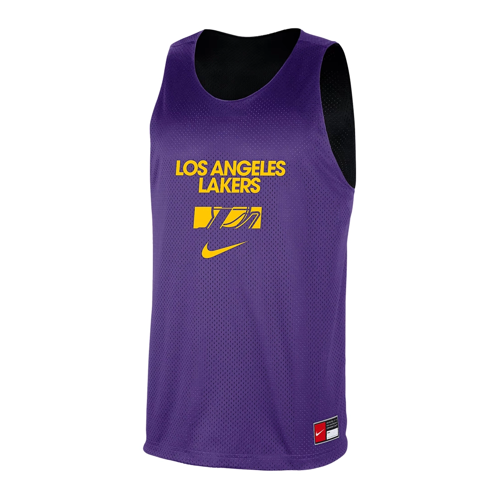 Nike - Nike Los Angeles Lakers Courtside NBA Mesh Reversible Practice ...