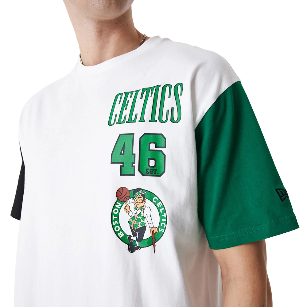 New Era - New Era Boston Celtics NBA Cut Sew Oversized T-Shirt 'White ...
