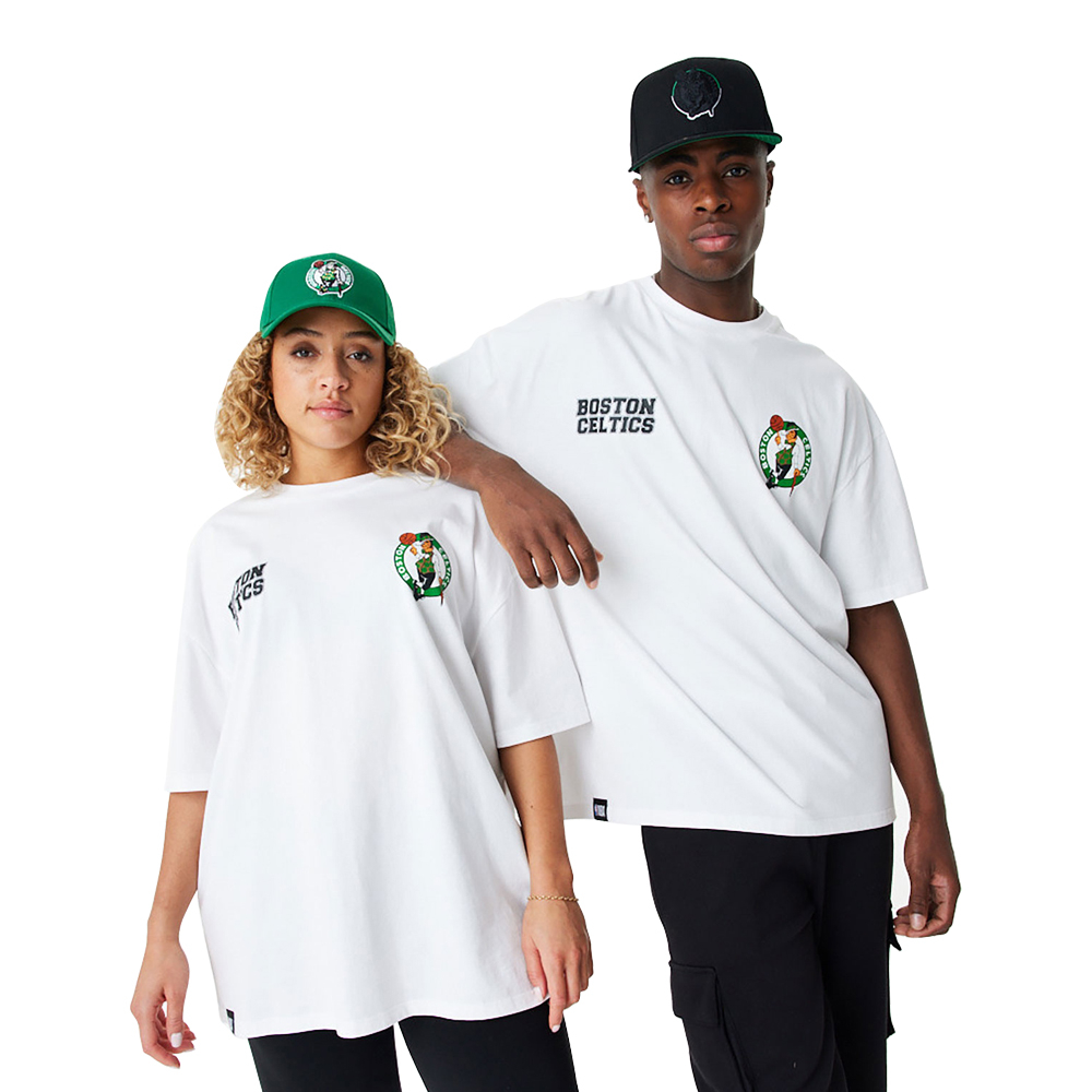 New Era - New Era Boston Celtics NBA Large Graphic White Oversized T ...