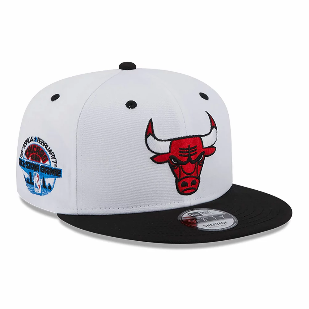 New Era - New Era Chicago Bulls White Crown Patch 9Fifty Snapback Cap ...