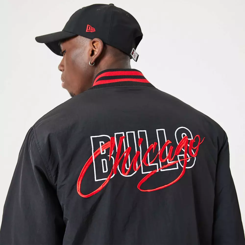 New Era - New Era Chicago Bulls NBA Script Bomber Jacket 'Black' - NBA