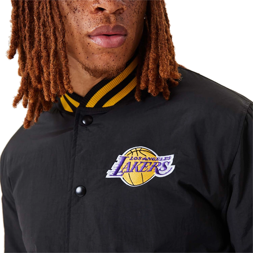 New Era - New Era Los Angeles Lakers NBA Script Bomber Jacket 'Black' - NBA