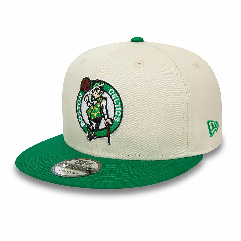 New Era - New Era Boston Celtics NBA Logo 9Fifty Snapback Cap 'Beige' - NBA