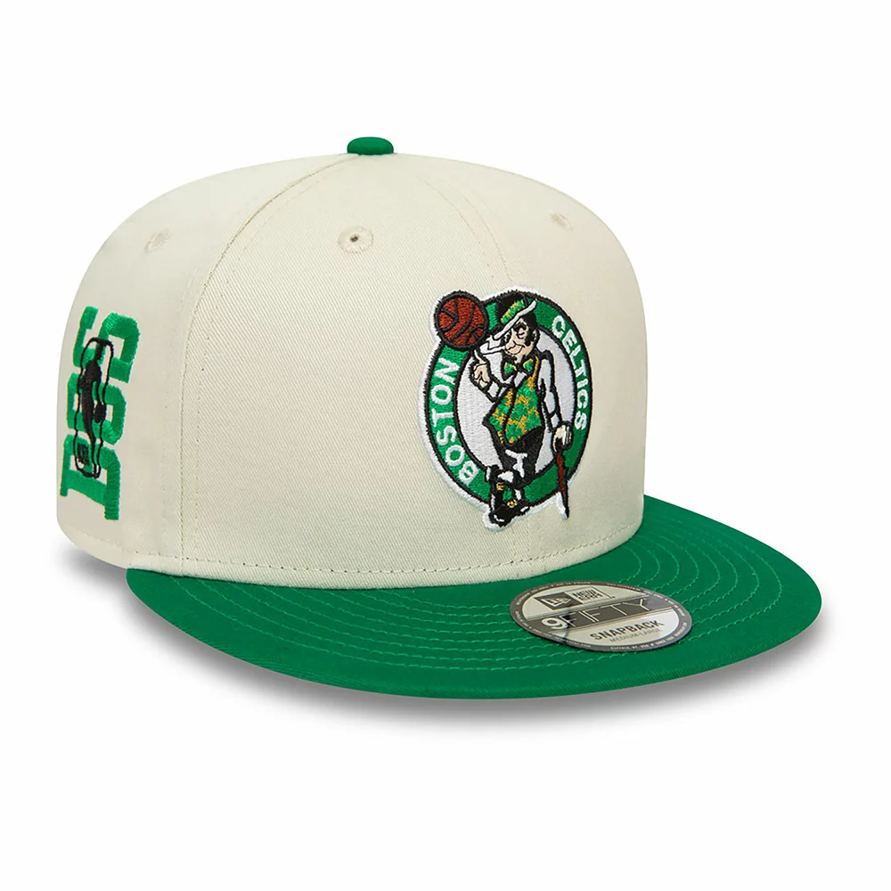 New Era - New Era Boston Celtics NBA Logo 9Fifty Snapback Cap 'Beige' - NBA