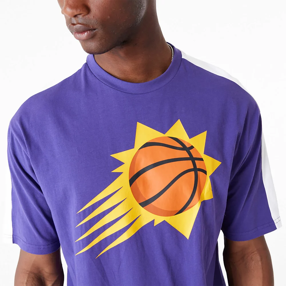 New Era - Phoenix Suns NBA Colour Block Oversized T-Shirt 'Purple' - NBA