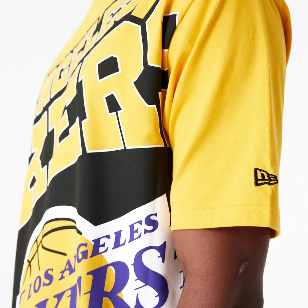 New Era - New Era Los Angeles Lakers NBA Large Wordmark Dark Oversized ...
