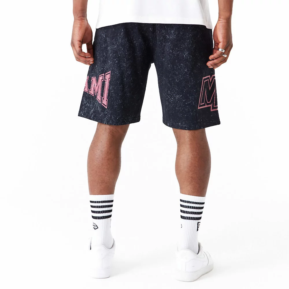 New Era - New Era Miami Heat NBA Washed Shorts 'Black' - NBA