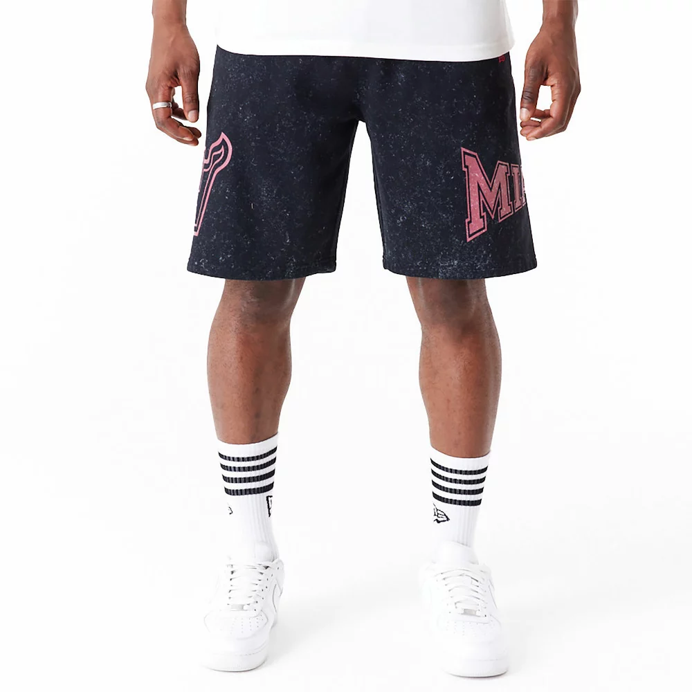 New Era - New Era Miami Heat NBA Washed Shorts 'Black' - NBA