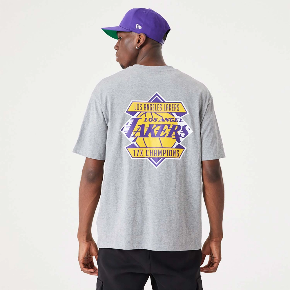 New Era - New Era Los Angeles Lakers NBA Championship Oversized T-Shirt ...