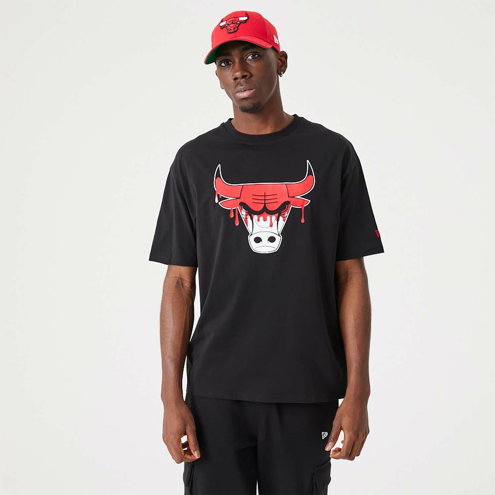 New Era - New Era Chicago Bulls NBA Drip Logo Bulls T-Shirt 'Black' - NBA