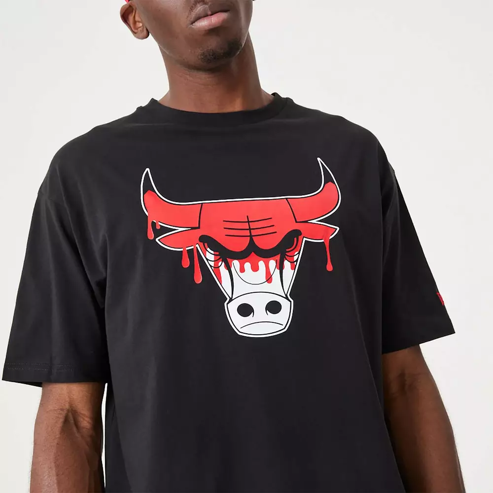 New Era - New Era Chicago Bulls NBA Drip Logo Bulls T-Shirt 'Black' - NBA