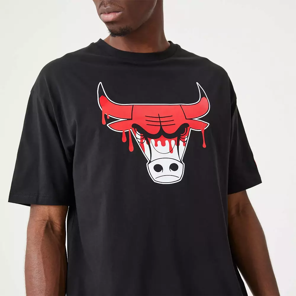 New Era - New Era Chicago Bulls NBA Drip Logo Bulls T-Shirt 'Black' - NBA