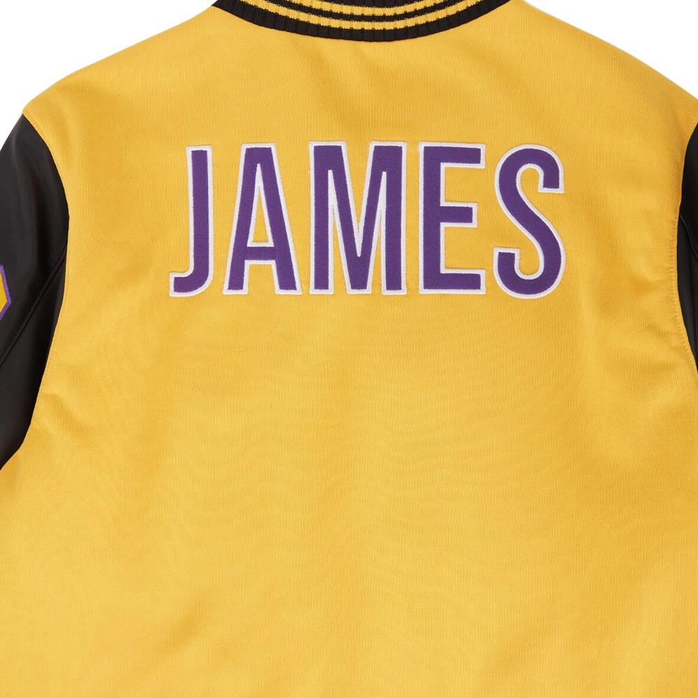 NBA - NBA Lebron James Los Angeles Lakers Varsity Jacket 'Yellow' - NBA
