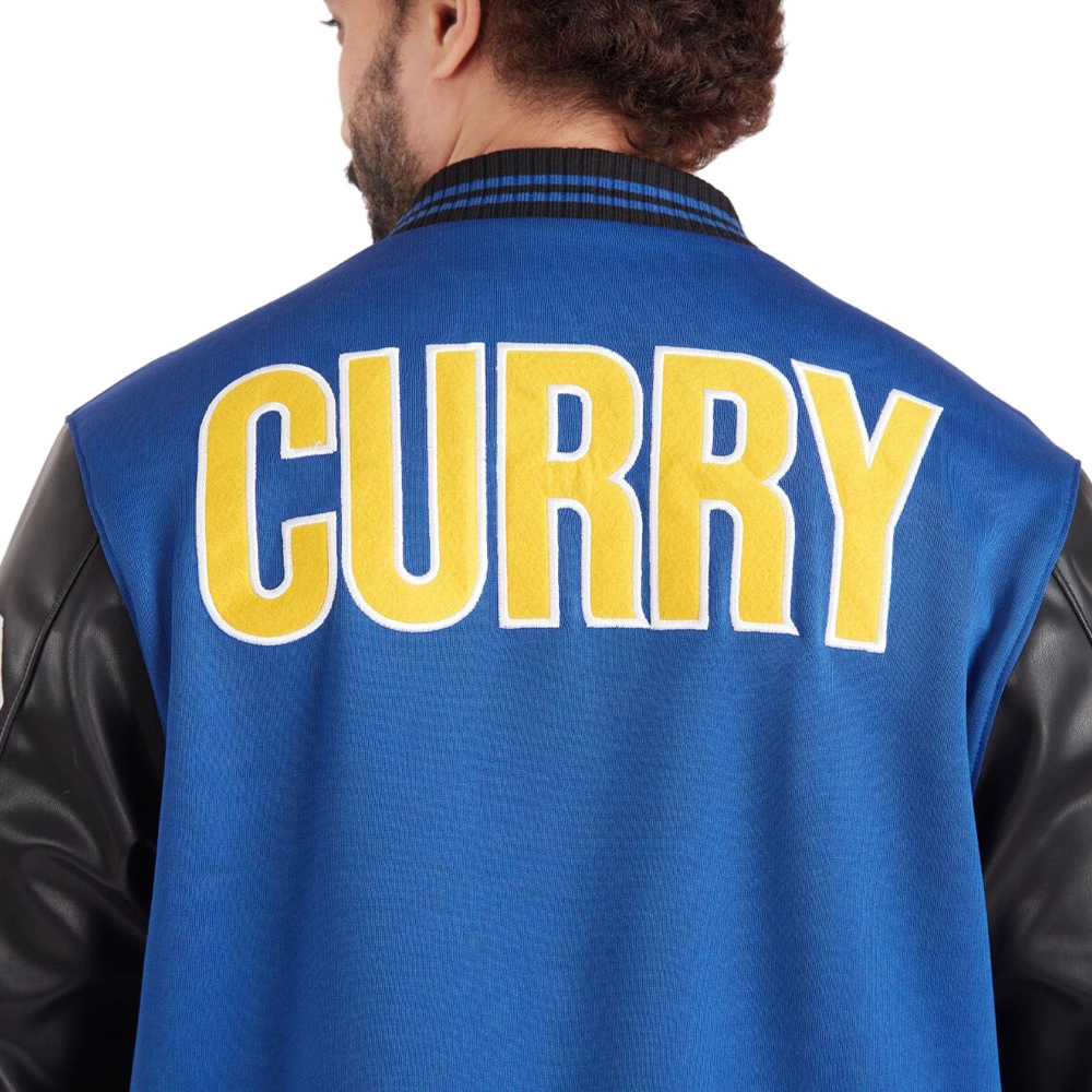 NBA - NBA STEPHEN CURRY GOLDEN STATE WARRIORS VARSITY JACKET 'BLUE' - NBA
