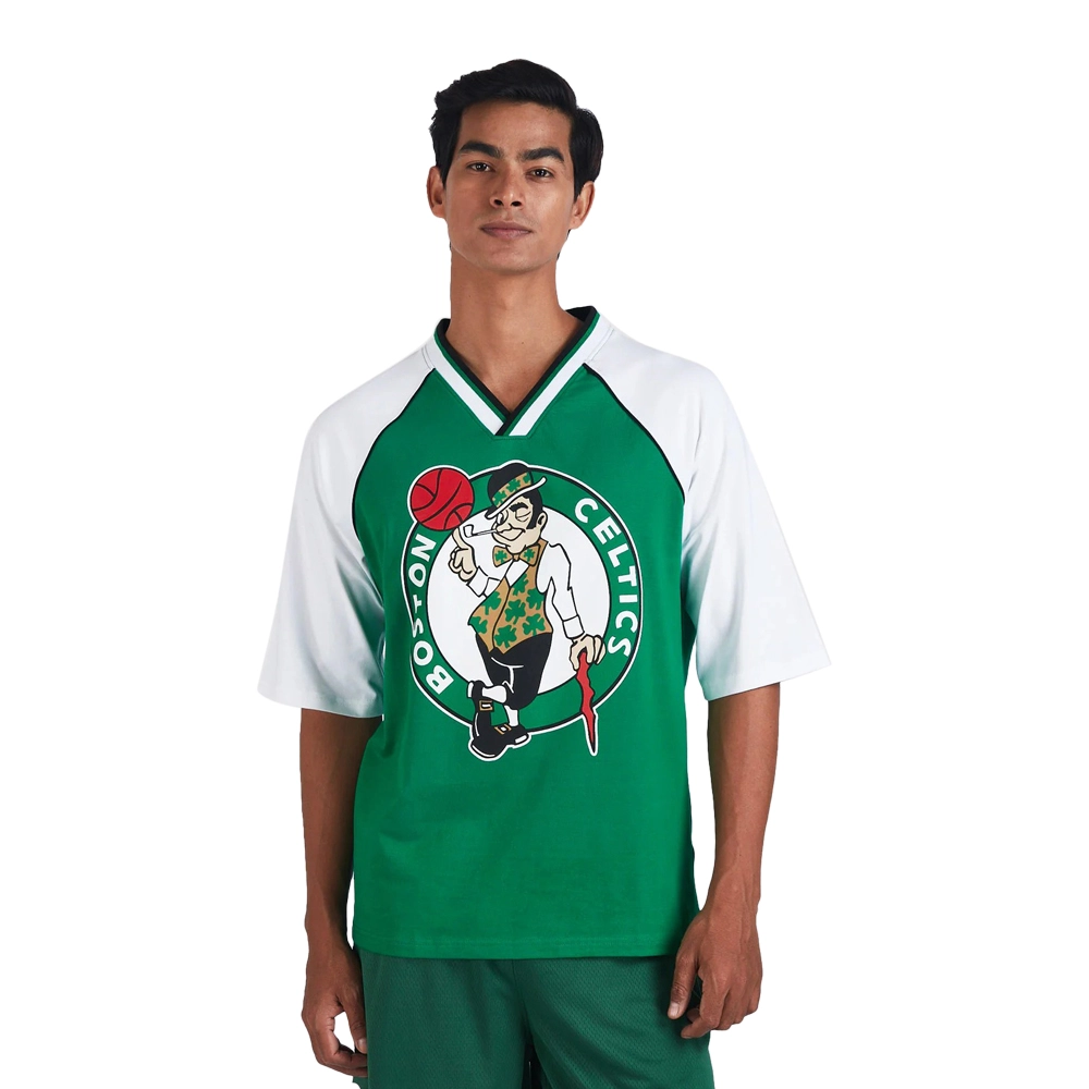 NBA - NBA Boston Celtics Contrast Colour Oversized T-Shirt 'Green' - NBA