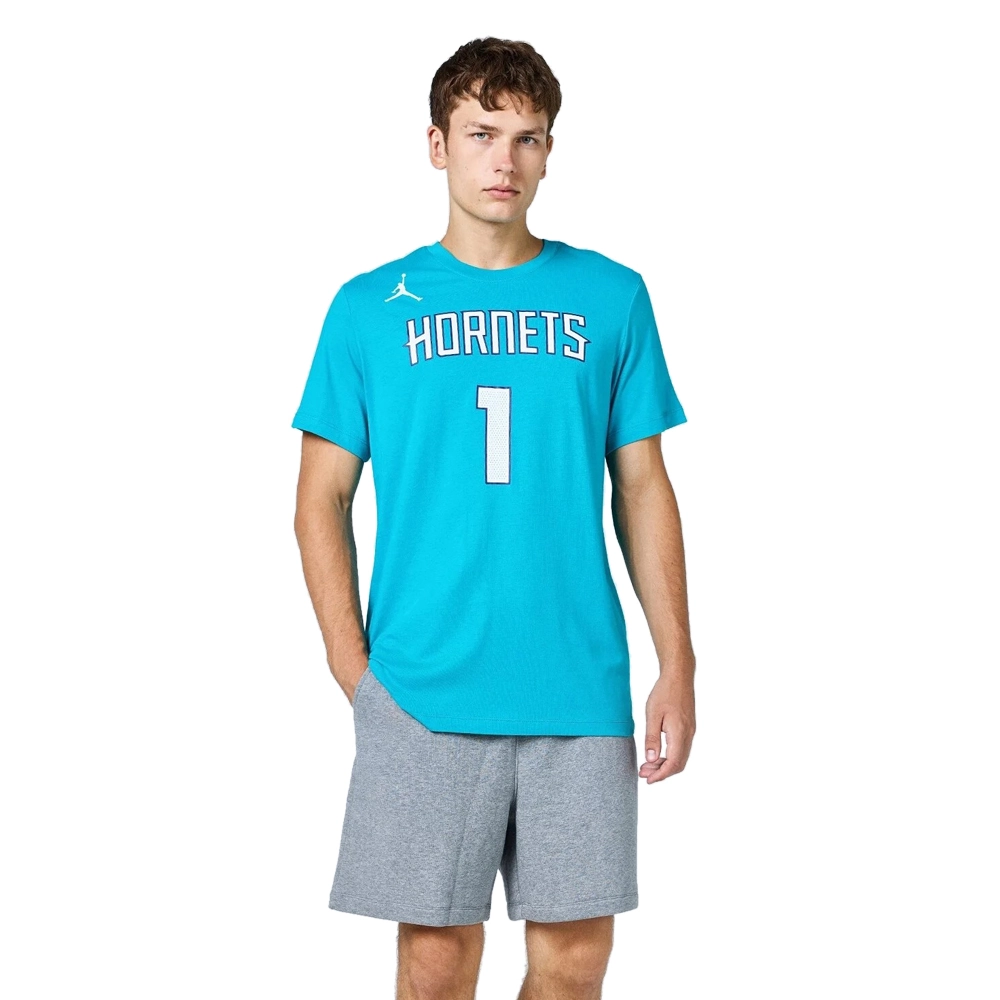 Jordan - Jordan Lamelo Ball Charlotte Hornets NBA T-Shirt 'Light Blue ...