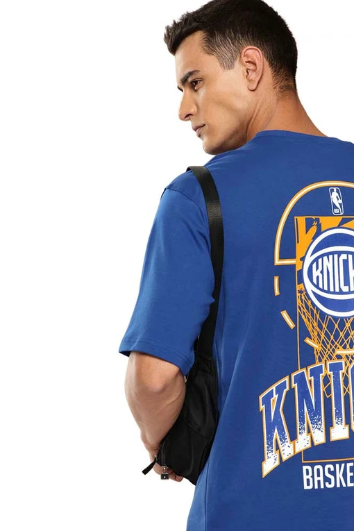 NBA - NBA New York Knicks Graphic Oversized T-Shirt 'Blue' - NBA