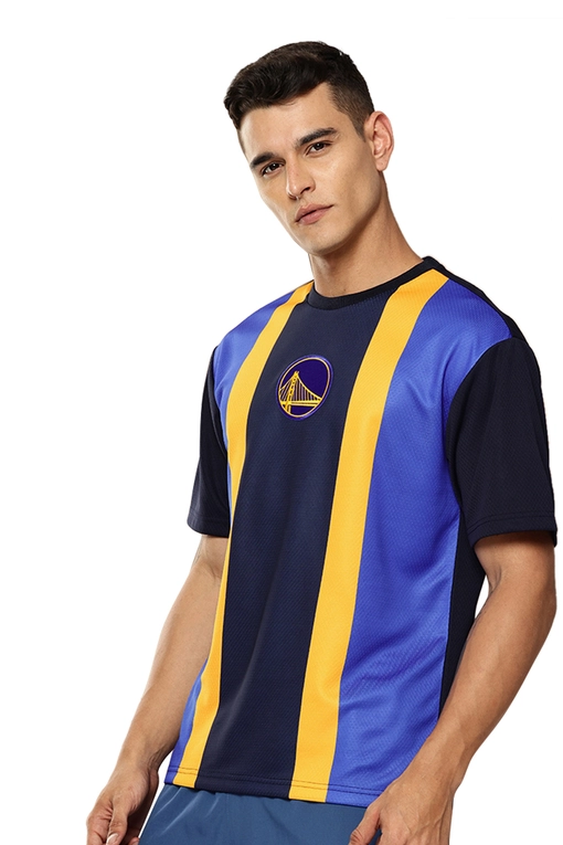NBA - NBA Golden State Warriors Striped Oversized T-Shirt 'Multi-color ...