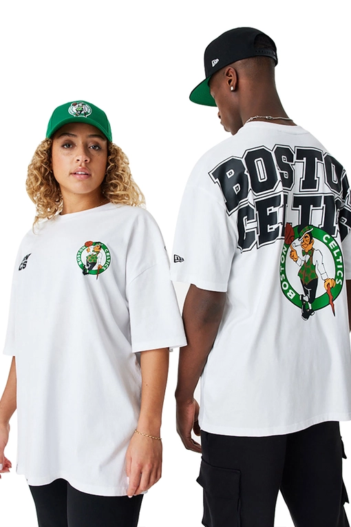 New Era - New Era Boston Celtics NBA Large Graphic White Oversized T ...