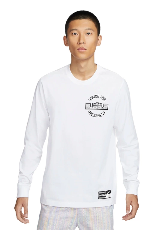 Nike - Nike Lebron Max90 Long-Sleeve Basketball Men'S T-Shirt 'White' - NBA