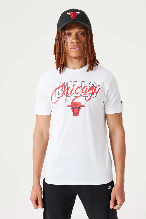 New Era - New Era Chicago Bulls NBA Script T-Shirt 'White' - NBA