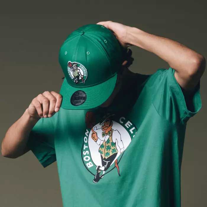 New Era - New Era Boston Celtics NBA Logo 9Fifty Snapback Cap 'Beige' - NBA